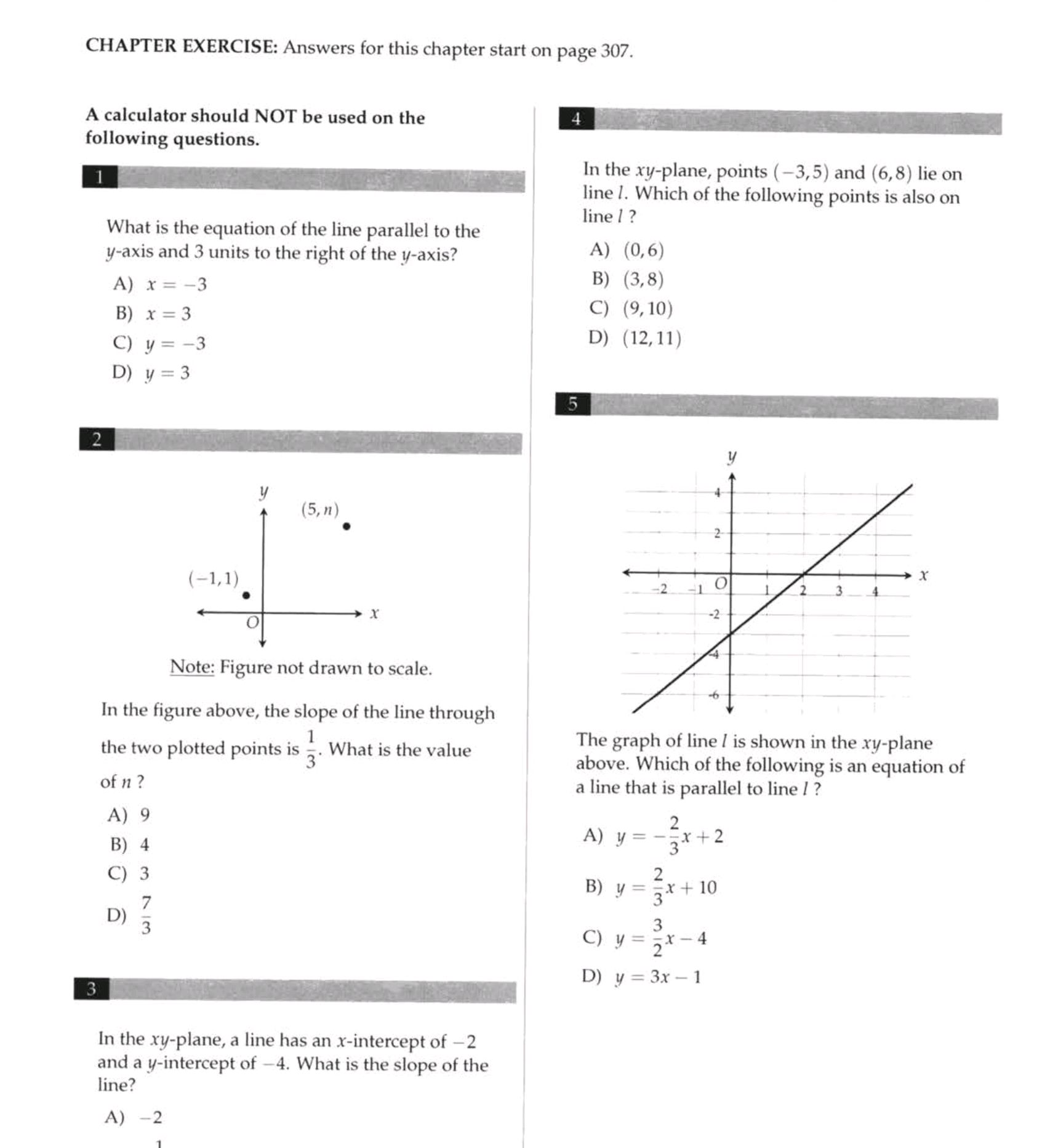 1. What is the equation of the line parallel | StudyX