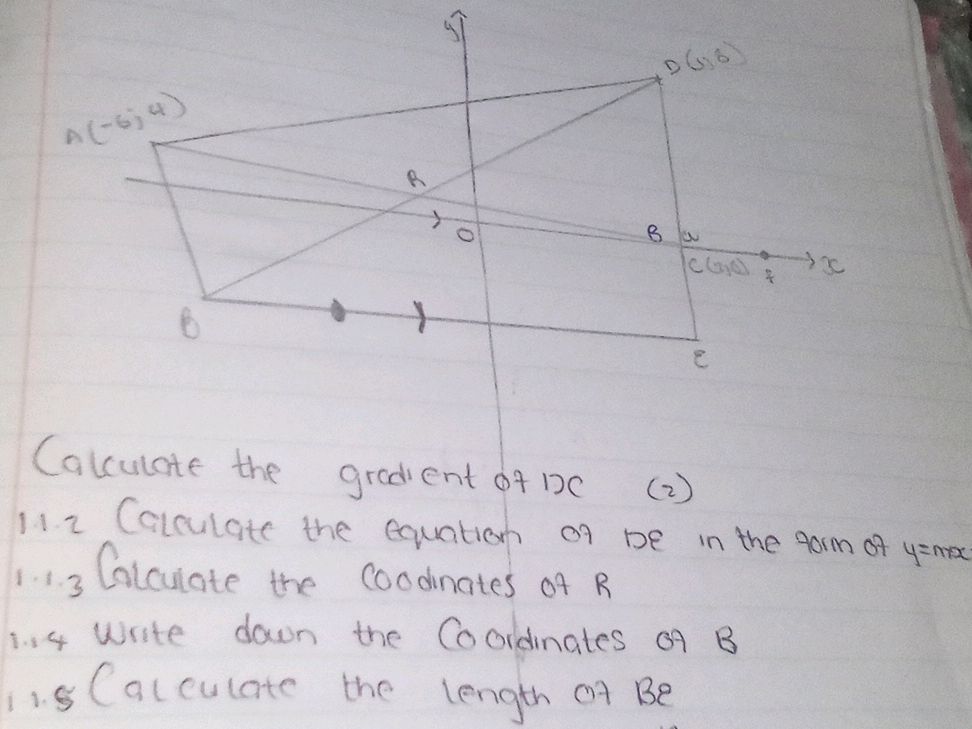 Calculate the gradient of DC (2) Calculate | StudyX