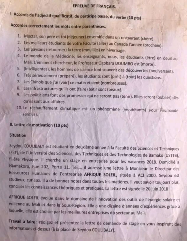 I. Accords de l'adjectif qualificatif, du | StudyX