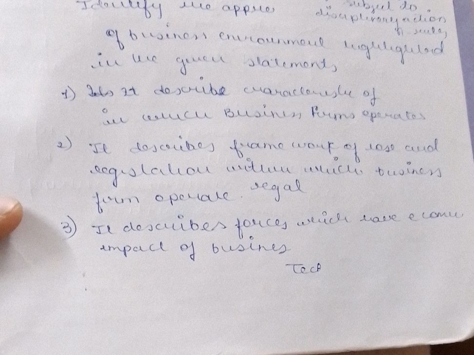 Identify the appropriate of business | StudyX