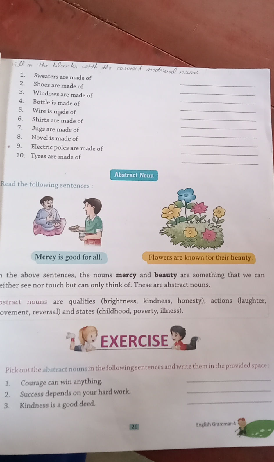 Fill in the blanks with the correct material | StudyX