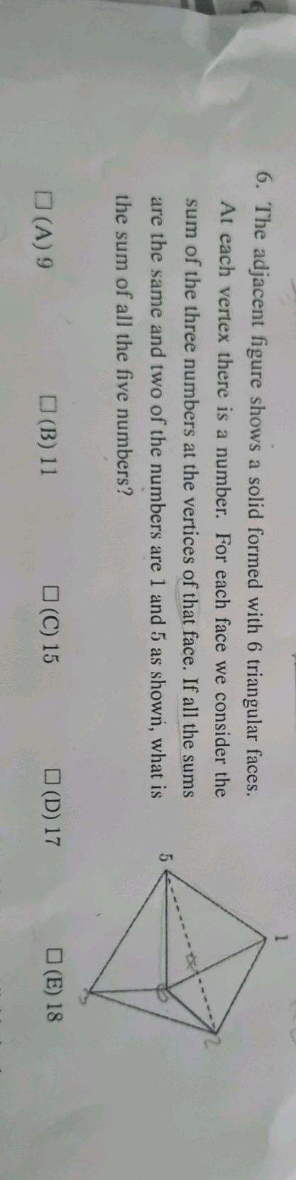 6. The adjacent figure shows a solid formed | StudyX