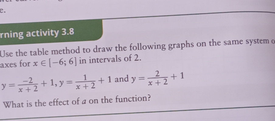 Use the table method to draw the following | StudyX