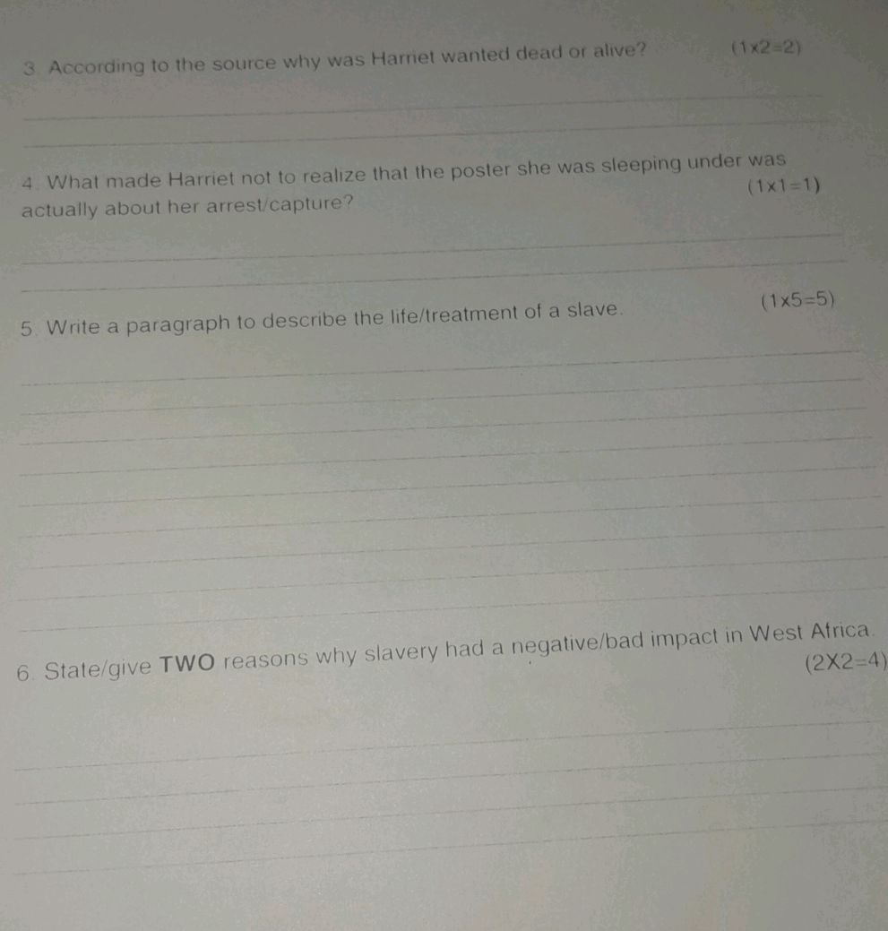 3. According to the source why was Harriet | StudyX