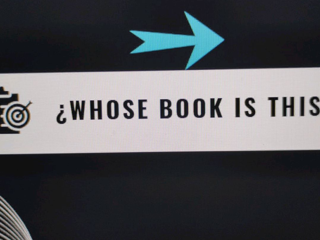 ¿Whose book is this? | StudyX