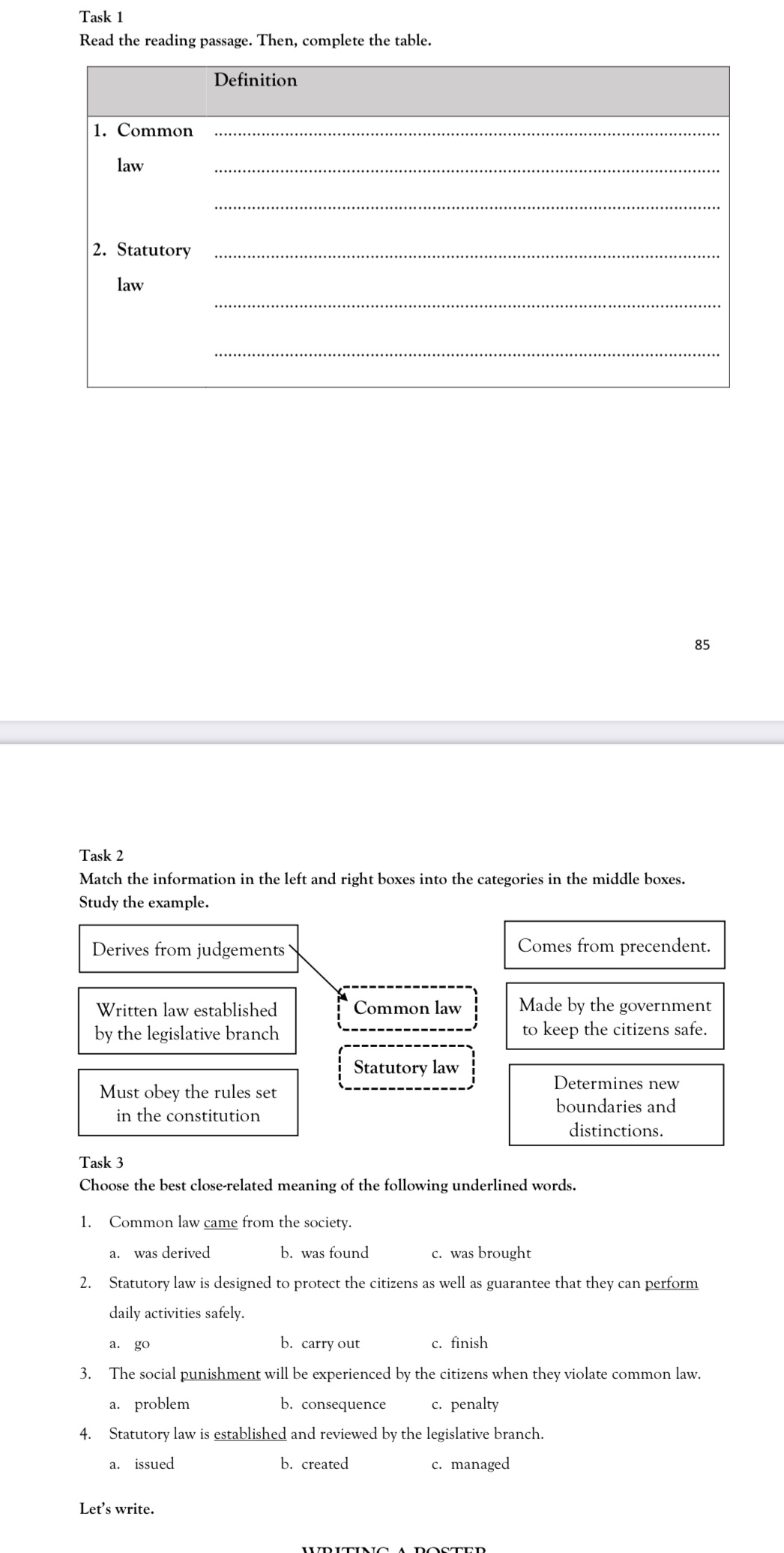 Task 1 Read the reading passage. Then, | StudyX