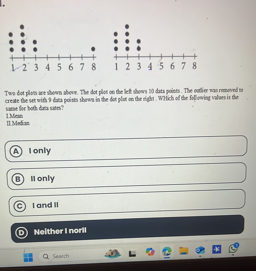 Two dot plots are shown above. The dot plot | StudyX