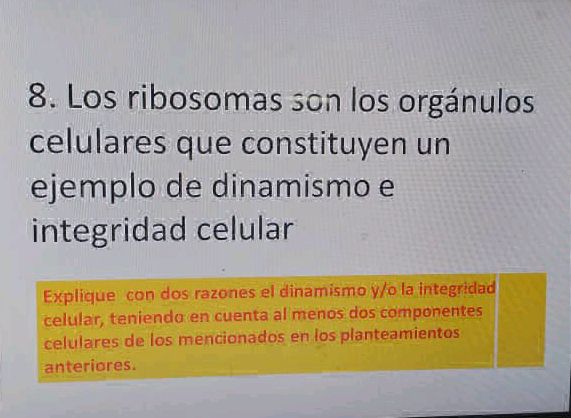 8. Los ribosomas son los orgánulos celulares | StudyX