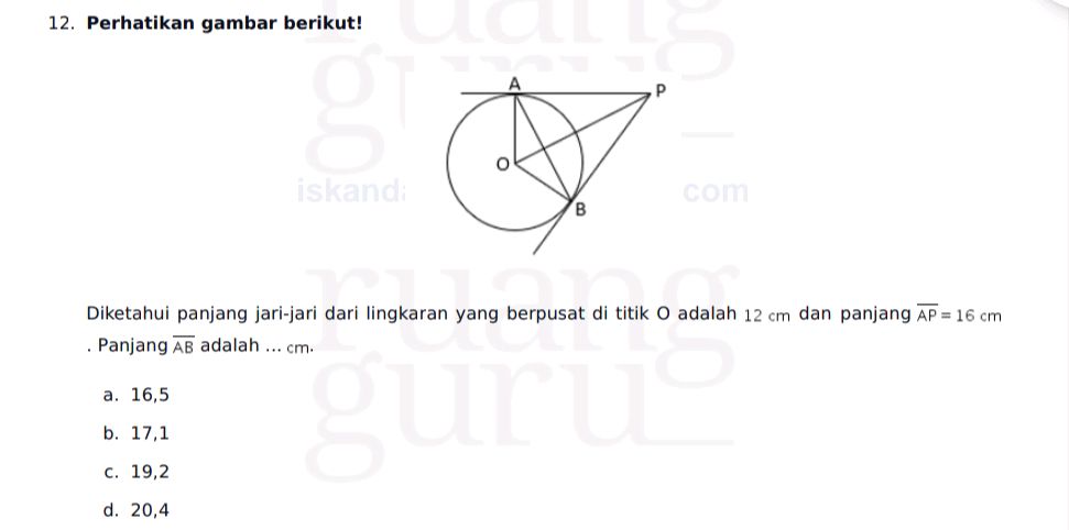 12. Perhatikan gambar berikut! Diketahui | StudyX