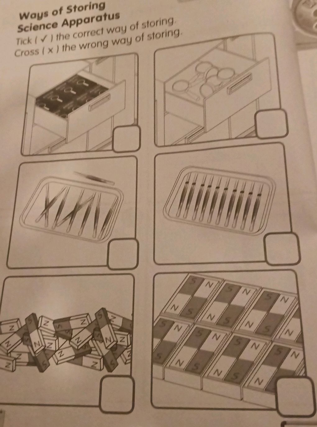 Ways of Storing Science Apparatus Tick ( ) | StudyX