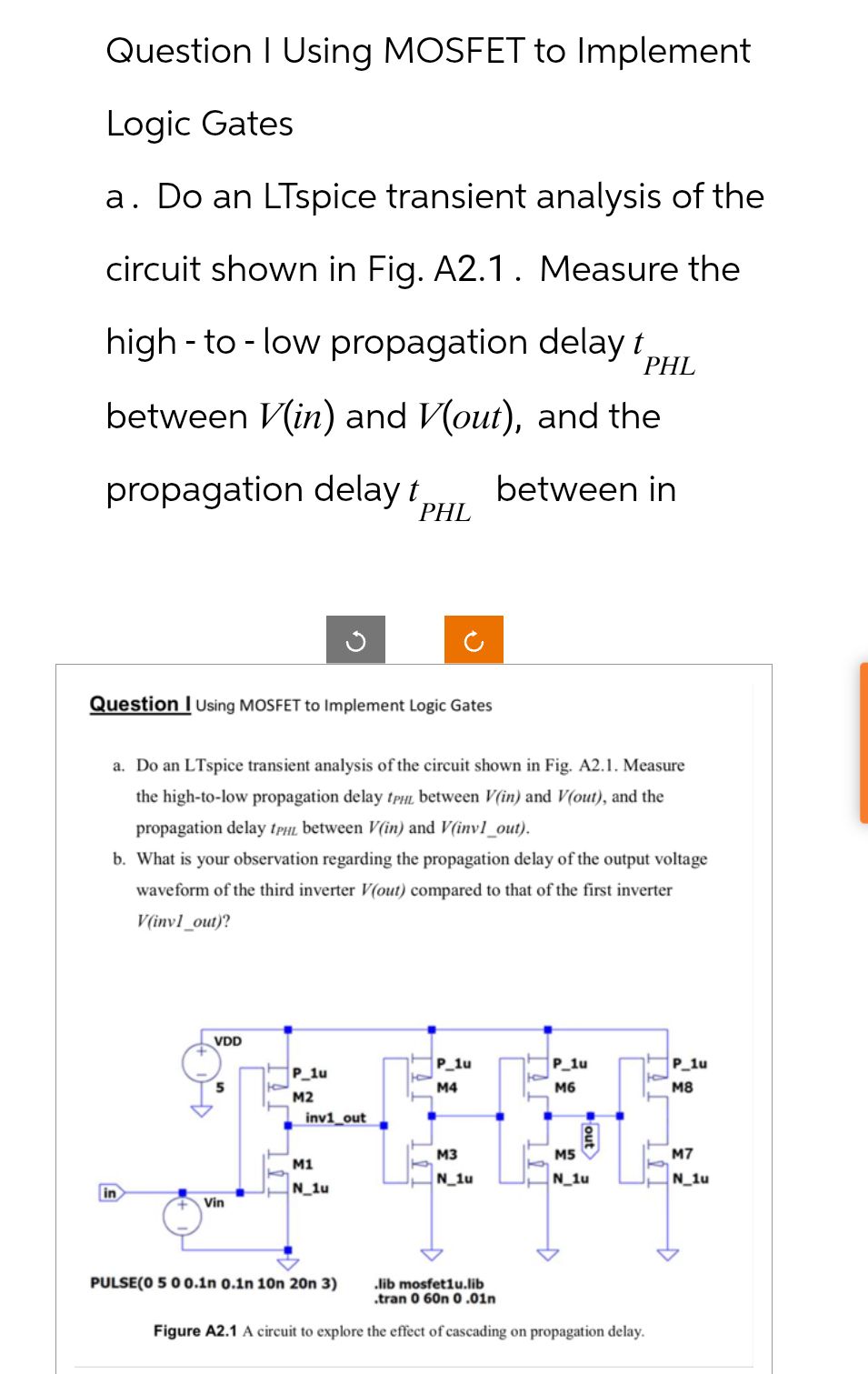 Question I Using MOSFET to Implement Logic | StudyX