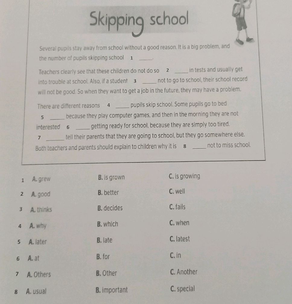 Skipping school Several pupils stay away | StudyX