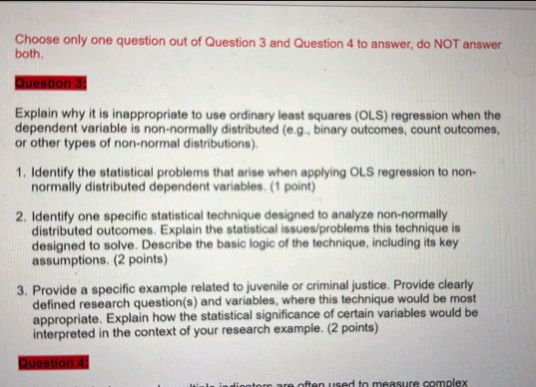 Choose only one question out of Question 3 | StudyX