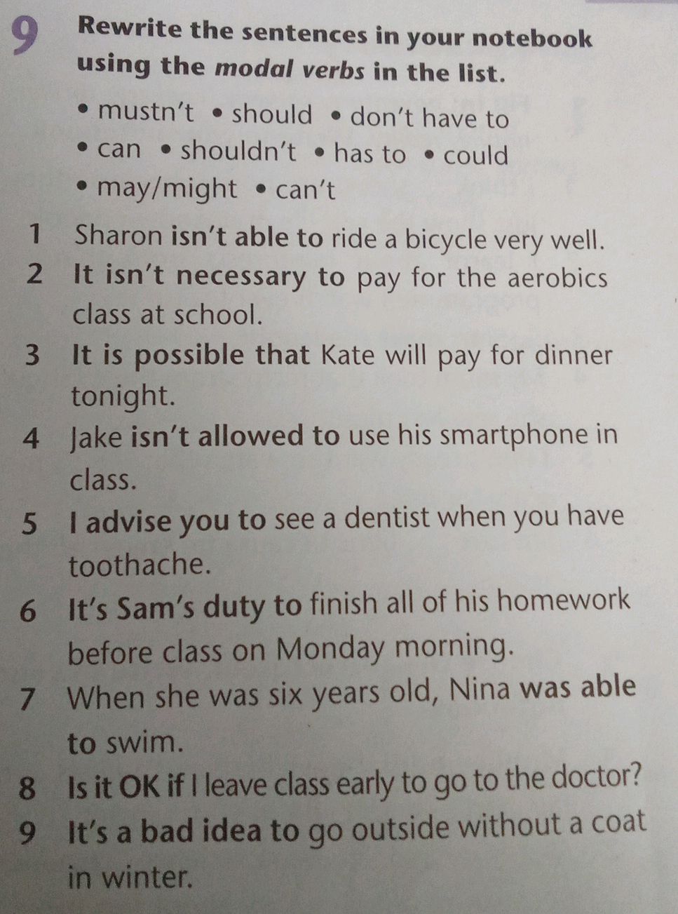 Rewrite the sentences in your notebook using | StudyX