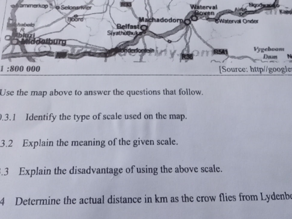 Use the map above to answer the questions