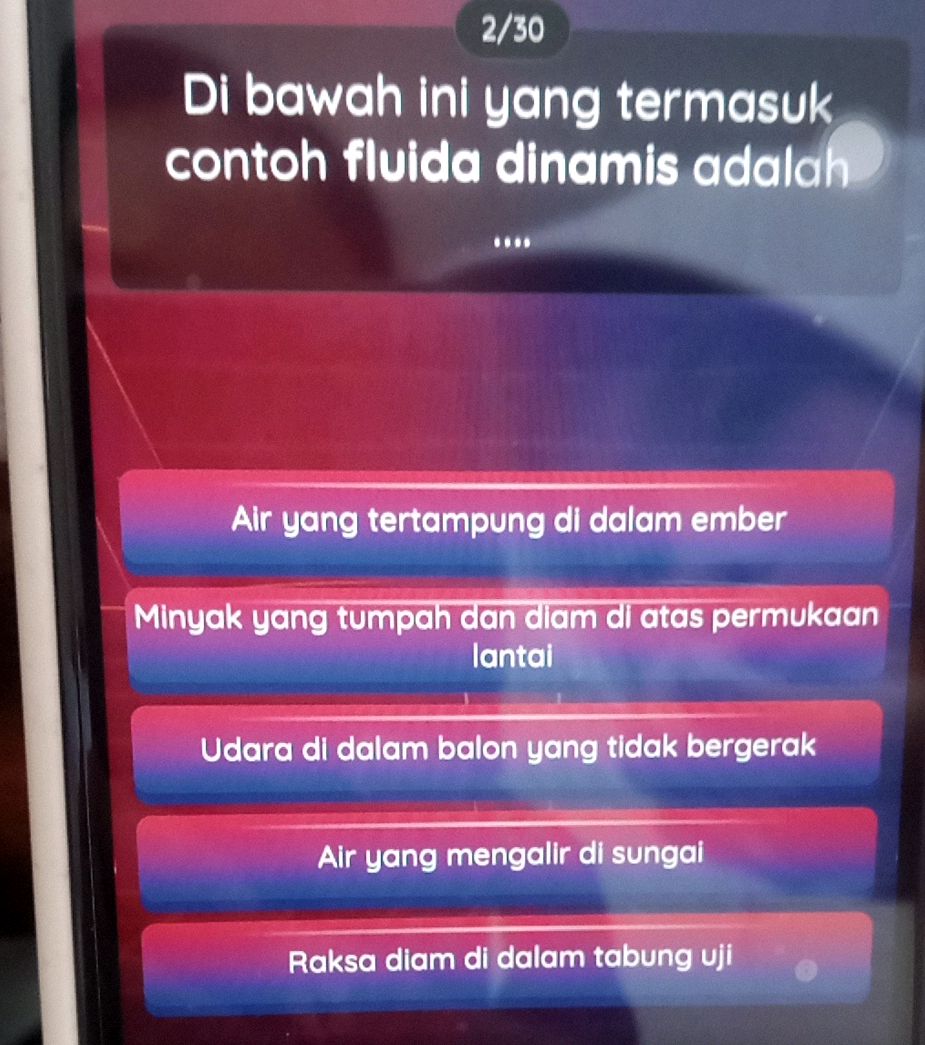 Di bawah ini yang termasuk contoh fluida | StudyX