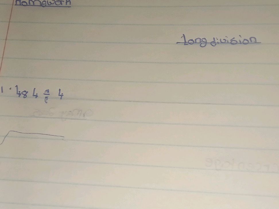 Long division of 484 divided by 4 | StudyX