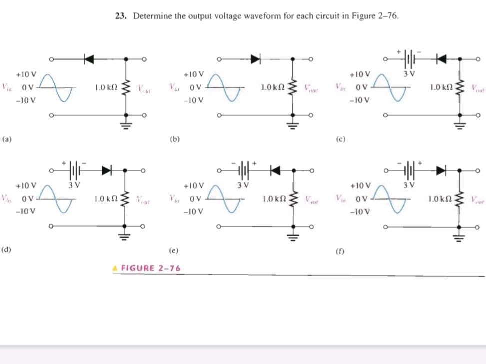 23. Determine the output voltage waveform | StudyX