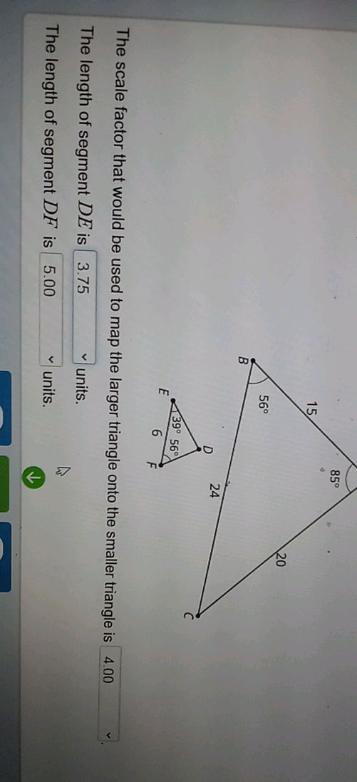 The scale factor that would be used to map | StudyX