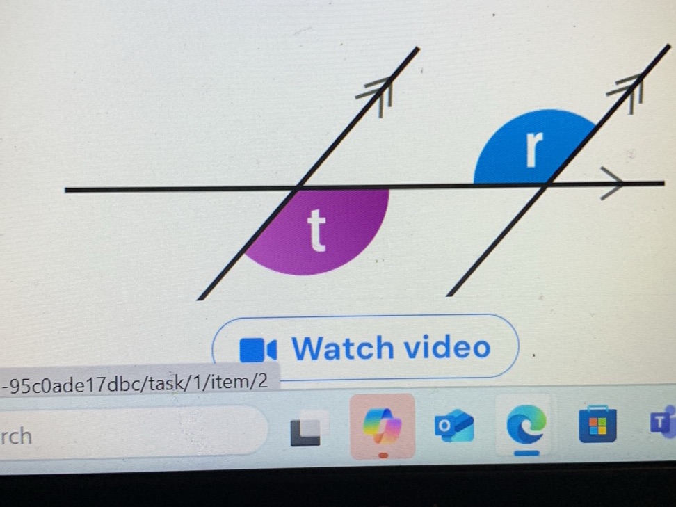 The image shows two angles, labeled 'r' and | StudyX