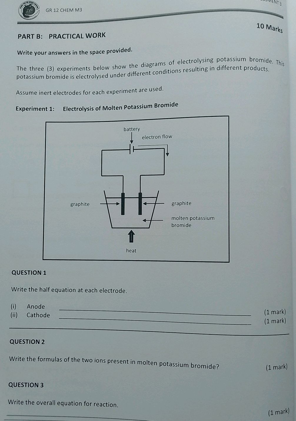 Write your answers in the space provided. | StudyX