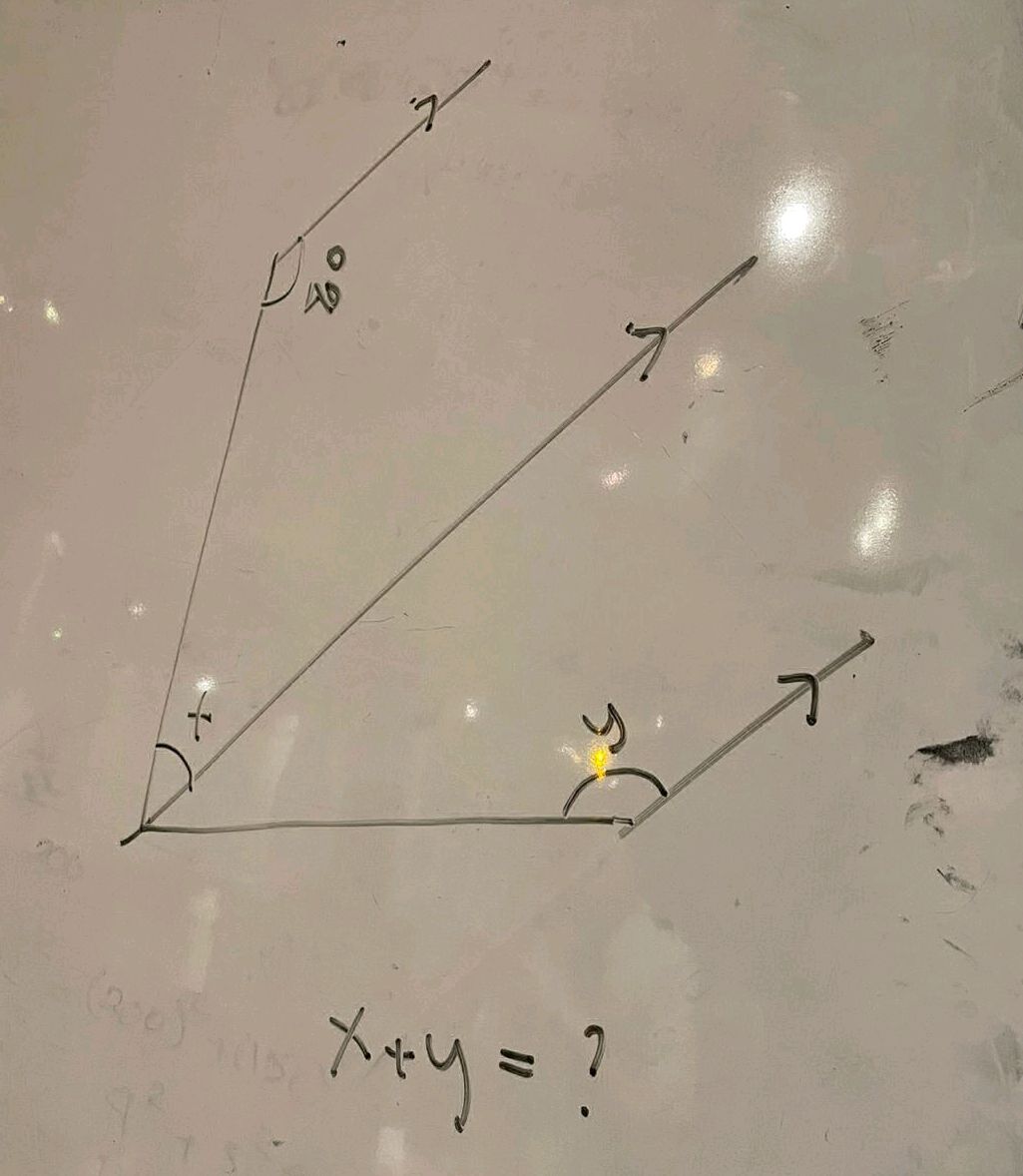 Given the diagram, find the value of $x + | StudyX