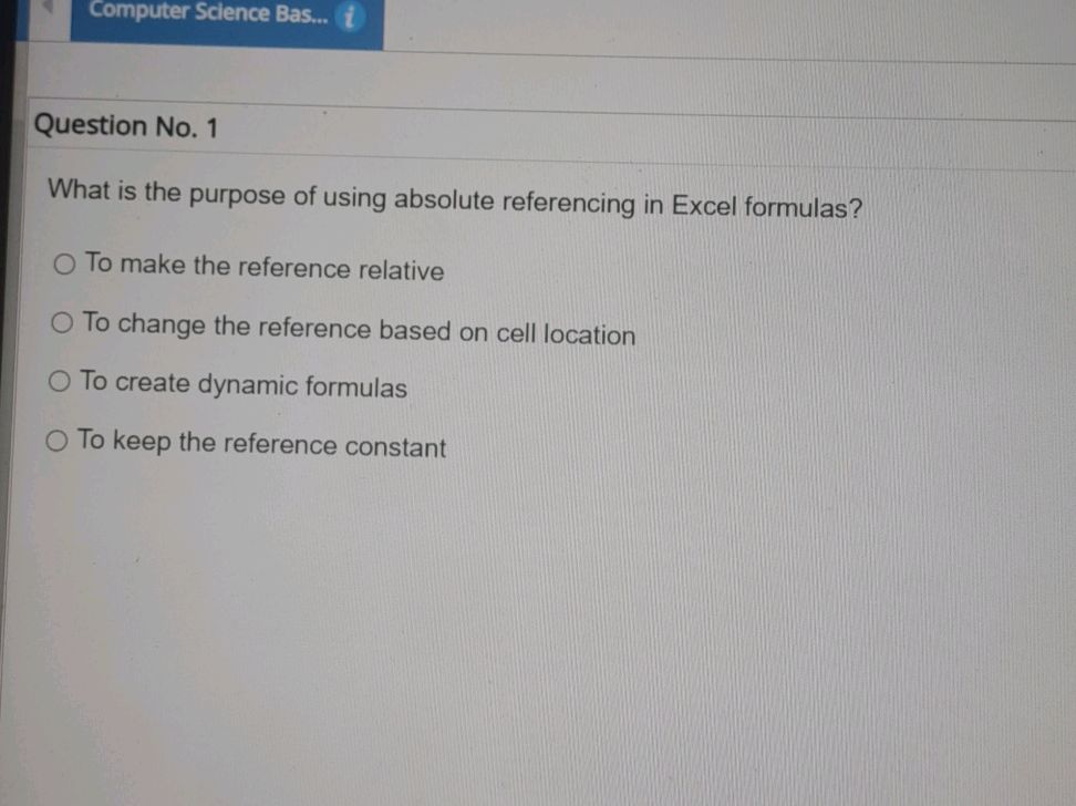 What is the purpose of using absolute | StudyX
