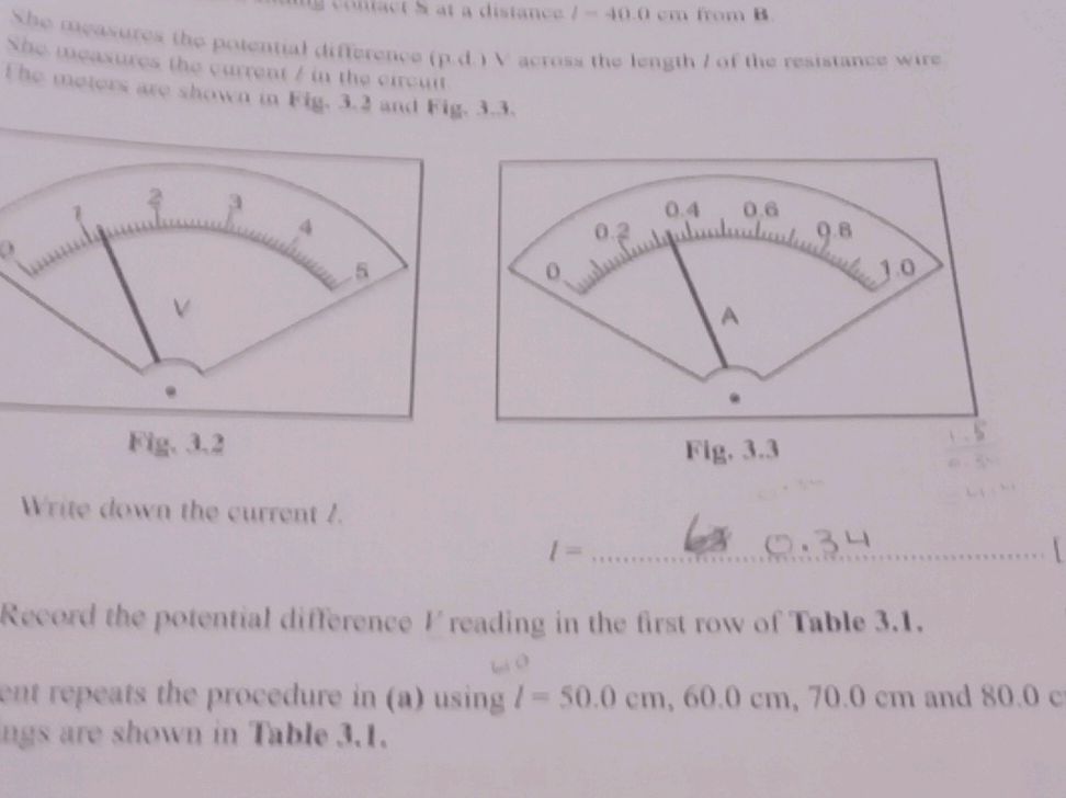 Calculating Current from Ammeter Reading | StudyX