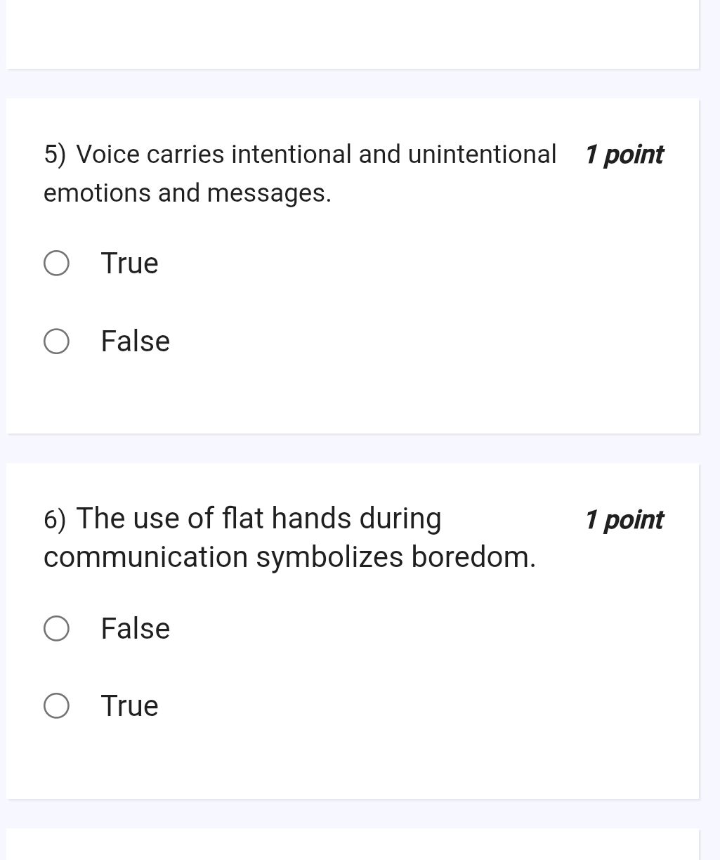 5) Voice carries intentional and | StudyX