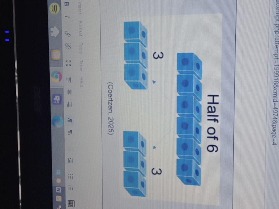 Half of 6 The image shows a visual | StudyX