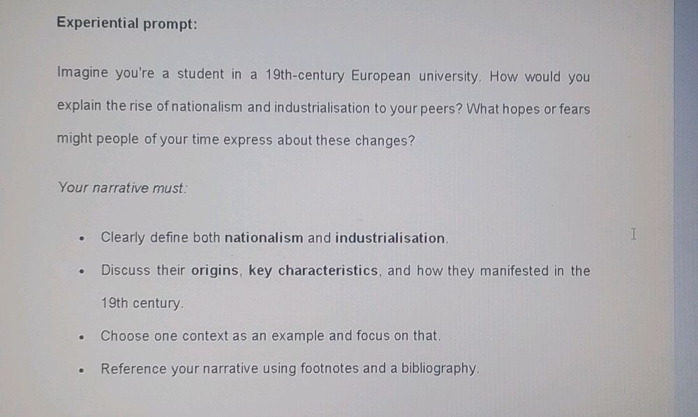 Experiential prompt: Imagine you're a | StudyX