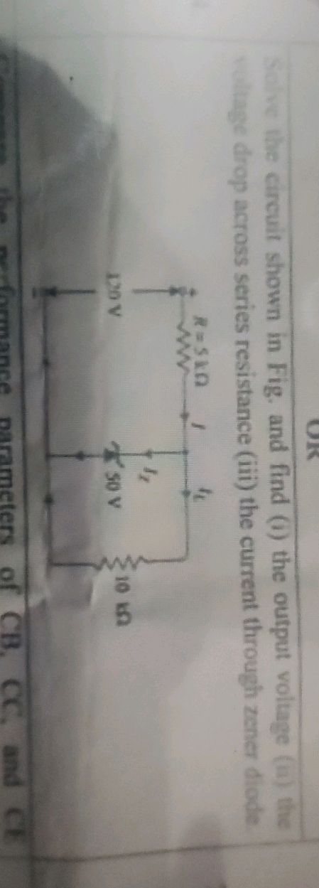 Solve the circuit shown in Fig. and find (i) | StudyX