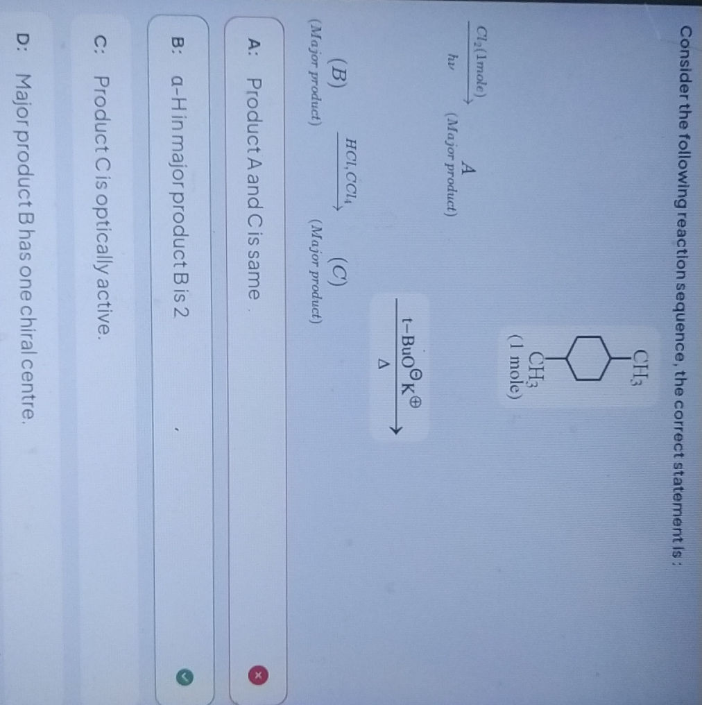 Consider the following reaction sequence, | StudyX