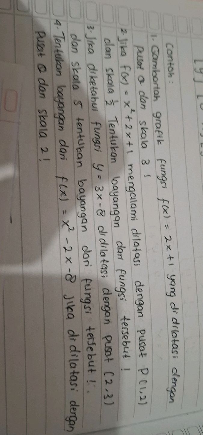1. Gambartah grafik fungsi $f(x)=2 x+1$ yang | StudyX