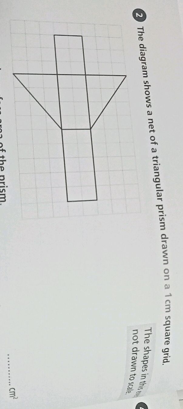 The diagram shows a net of a triangular | StudyX