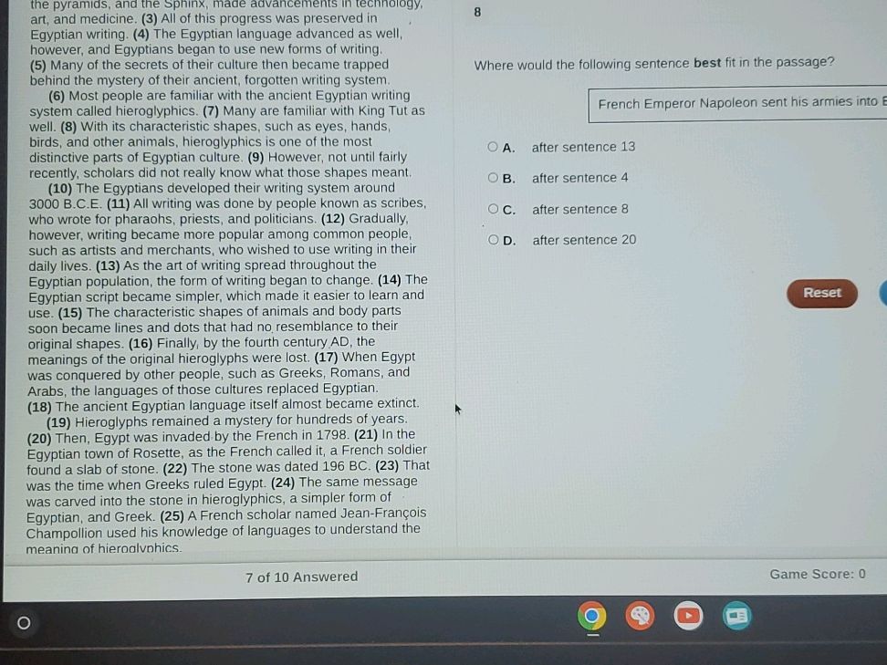 Where would the following sentence best fit | StudyX