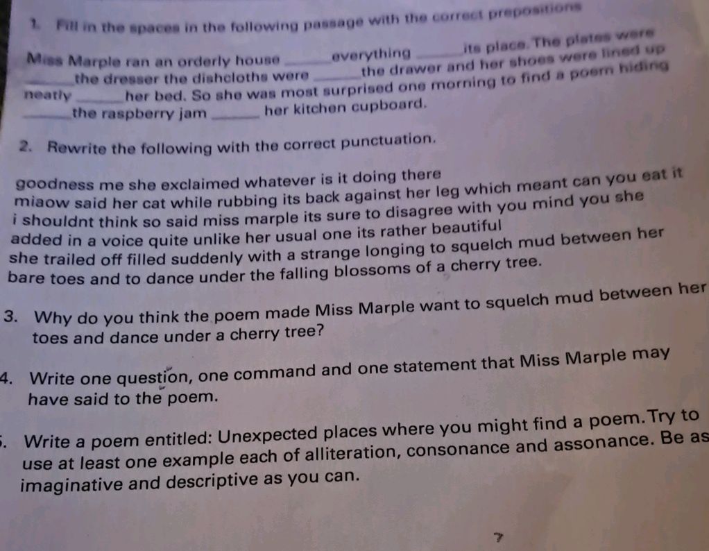 1. Fill in the spaces in the following | StudyX