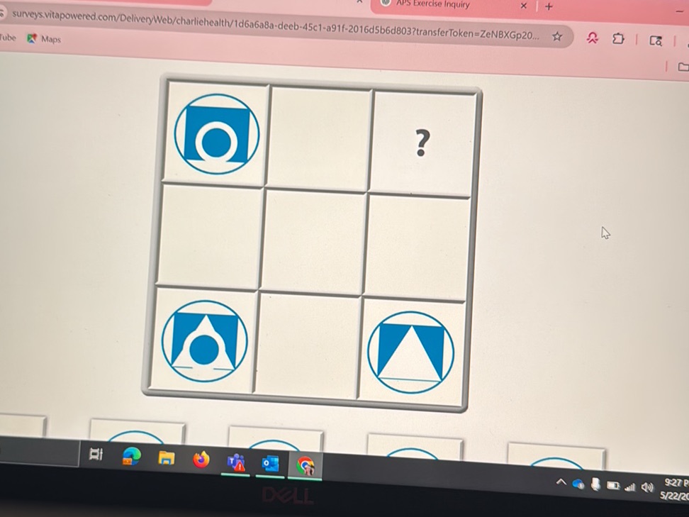 A 3x3 grid is shown with shapes inside | StudyX