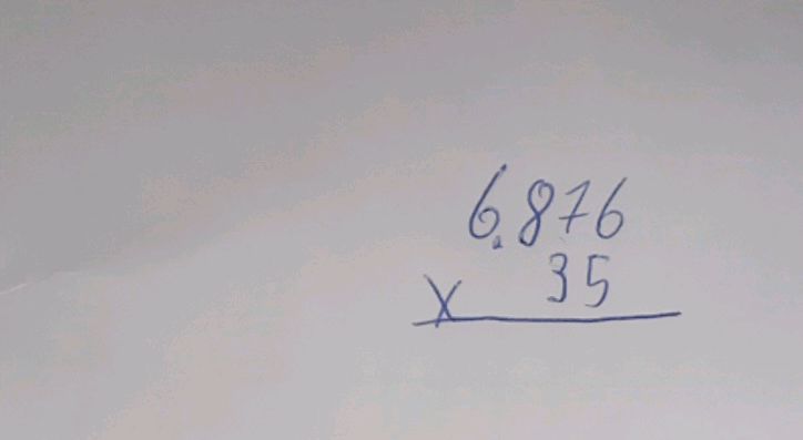 Multiplying Decimals: 6.876 x 35 | StudyX