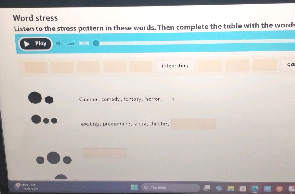 Word stress Listen to the stress pattern in | StudyX