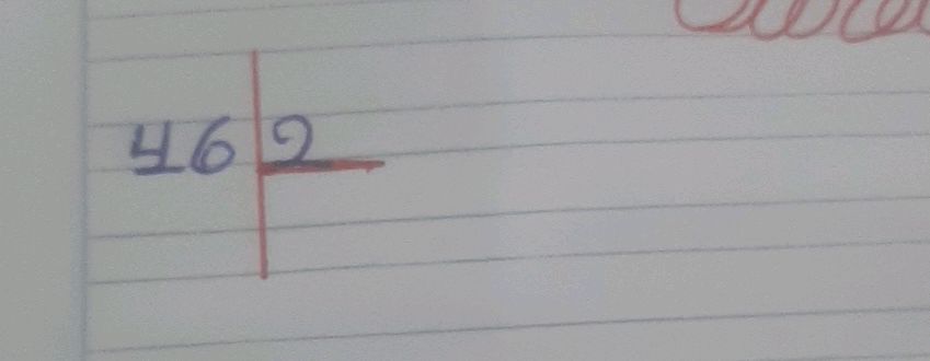 Division problem: 46 divided by 2 | StudyX