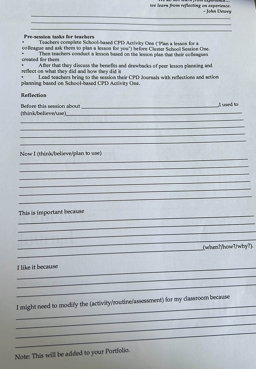 we learn from reflecting on experience. - | StudyX