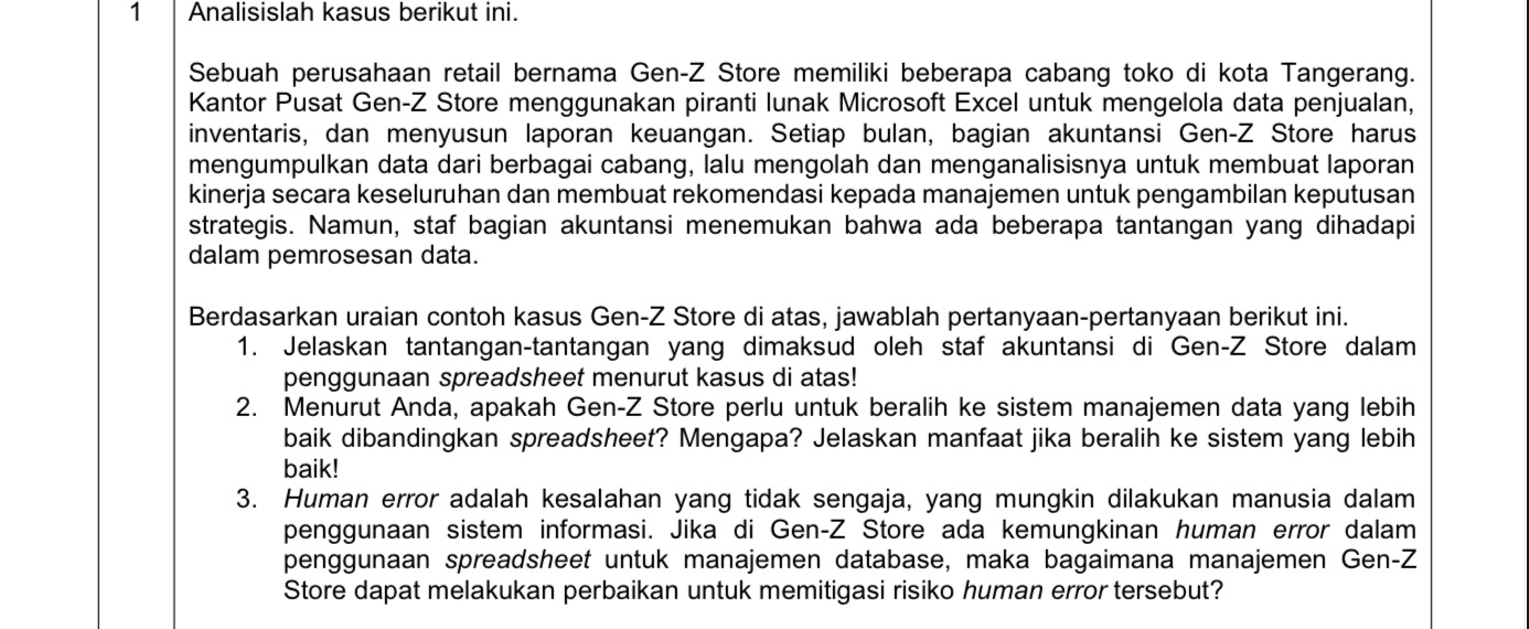 1. Jelaskan tantangan-tantangan yang | StudyX