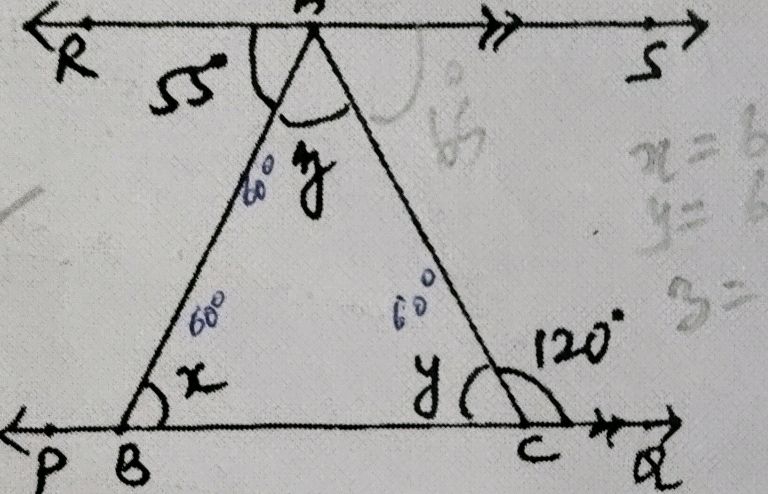 The image shows a triangle with angles | StudyX