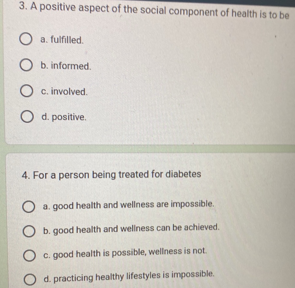 A positive aspect of the social component of