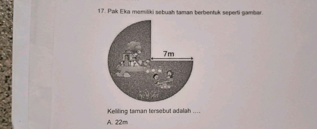 17. Pak Eka memiliki sebuah taman berbentuk | StudyX