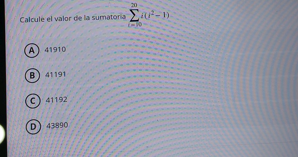 Calcule el valor de la sumatoria $ | StudyX