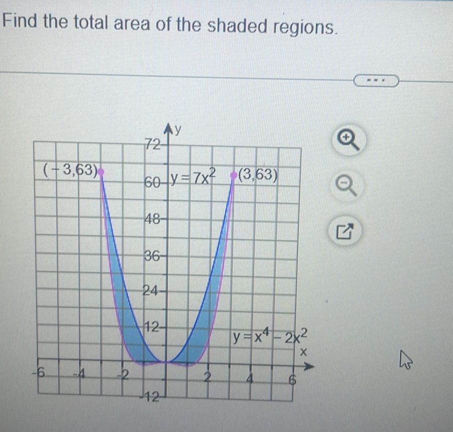 Find the total area of the shaded regions. | StudyX