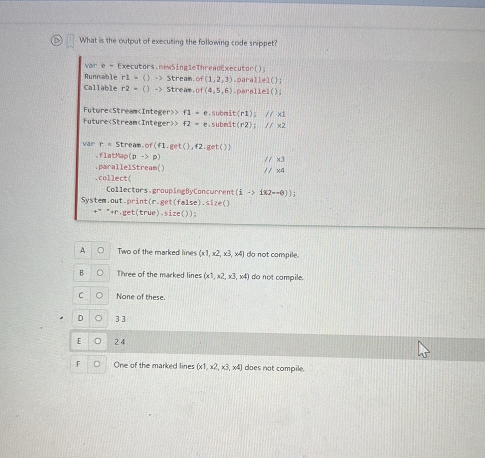 What is the output of executing the | StudyX
