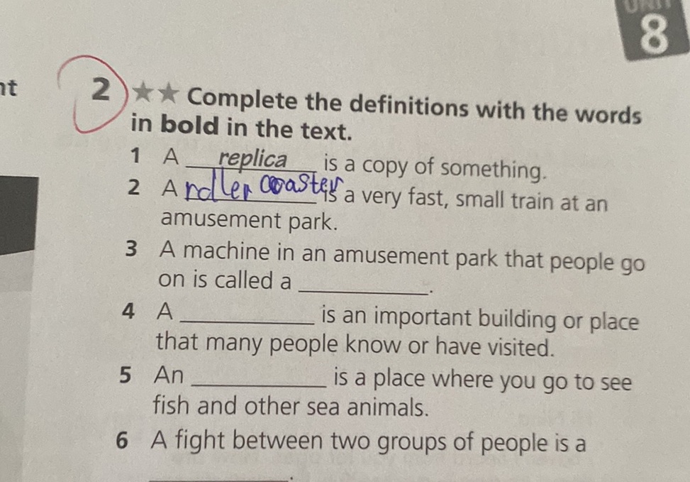 Complete the definitions with the words in | StudyX